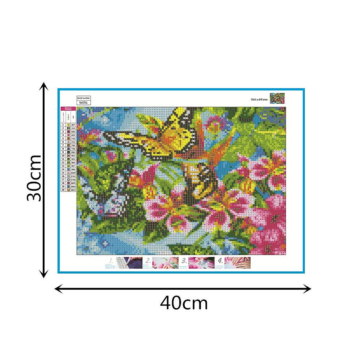 DIY 5D Diamond Painting Full Dril, Xizhendai 5D Full Embroidery Paintings Rhinestone Pasted DIY Diamond Painting Cross Stitch Home Wall Decor (Flower, 30x40cm)