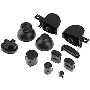1 Set Analog Joystick Thumbstick Stick Cap Buttons Keypads Y X A B Z Buttons for Gamecube NGC Controller Black