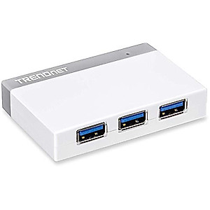 TRENDnet 4-Port USB 3.0 Ultra-Mini Hub, 1M (3ft. USB 3.0 Cable), Up to 5Gbps, Power Adapter Included, Plug &Play, Backwards Compatibility with USB 2.0/USB 1.1, TU3-H4