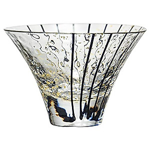 東洋佐々木ガラス Toyo Sasaki Glass 10784 Cold Sake Glass, Edo Glass, Yachiyo Kiln Cup, Tsukimi Sake, Made in Japan, 2.7 fl oz (80 ml), Pack of 24, Black
