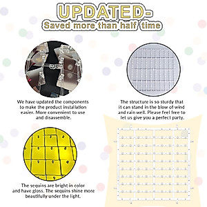 Champagne (Light Gold) Shimmer Wall Backdrop Panel - Birthday, Anniversary, Wedding Decorations, Engagement & Bridal Shower Party Decor | Glitter Bling Photo Backdrops Sheets （30 pcs (5×6 FT）