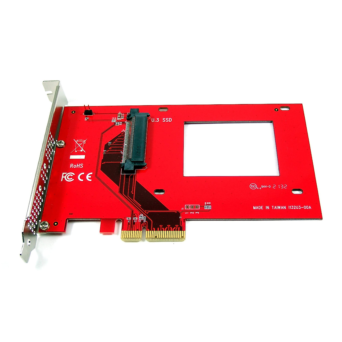 Ableconn PEXU3-132 NVMe 2.5-inch U.3 SSD PCIe 4.0 x4 SFF-TA-1001 Carrier Adapter Card - for 2.5-inch U.3 NVMe SSD - U.3 to PCIe 4.0 - PCIe Adapter for U.3 Drive
