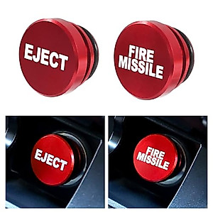 Gseigvee 2 PCS Car Cigarette Lighter Cover, Metal Cigarette Lighter Dust-proof Plug, Cigarette Lighter Scratch-resistant Protective Decoration, Universal Internal Accessories for Most Cars (Red)