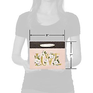 Papyrus 9" Medium Gift Bag (Love) for Weddings, Bridal Showers, Birthdays, Baby Showers and All Occasions (1 Bag)