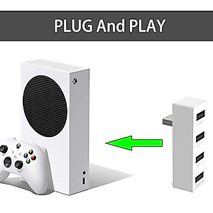 Cenxaki USB Hub Extender 2.0, 4 Port High Speed USB Splitter Expansion Expander Adapter Compatible with Xbox Series S