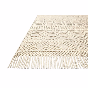 Loloi II Noelle Collection NOE-04 Ivory/Ivory, Geometric Area Rug 8'-0" x 10'-0"