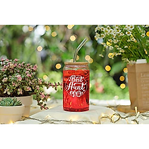 NewEleven Aunt Gifts - Gifts For Aunt From Niece, Nephew - Birthday Gifts For Aunt, New Aunt, Auntie - Best Gifts For Aunt, Auntie, Aunt Announcement, Promoted To Aunt - 16 Oz Coffee Glass