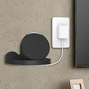 sikiwind Wall-mounted Speaker Holder Bracket Cable Management Round Sound Box Stand Space Saving Prevent Falling Home Decoration for Amazon Echo Pop