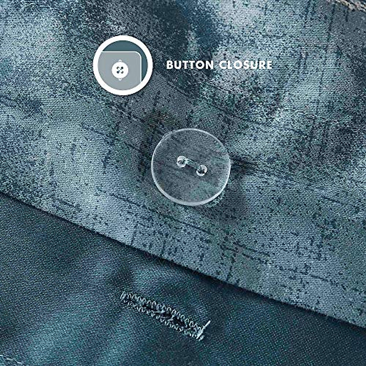 INTELLIGENT DESIGN Reversible 100% Cotton Sateen Duvet - Breathable Comforter Cover, Modern All Season Bedding Set with Sham (Insert Excluded), Belcourt, Paisley Blue Full/Queen(90"x90")