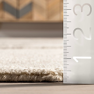 Rugs USA x Arvin Olano Mulholland Textured Wool Area Rug Area Rug, 9x12, Cream