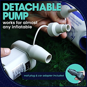 EnerPlex Camping Air Mattress with Built in Pump - Twin Blow Up Mattress for Travel Guests - Portable Bed for Adults and Kids - Blue OPEN BOX