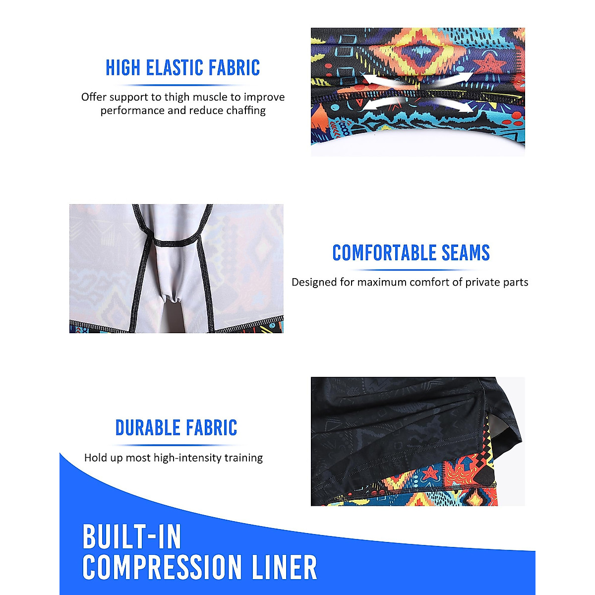 maamgic Mens 5" Gym Running Shorts for Men 2 in 1 Quick Dry Workout Athletic Shorts Totem Gray Large