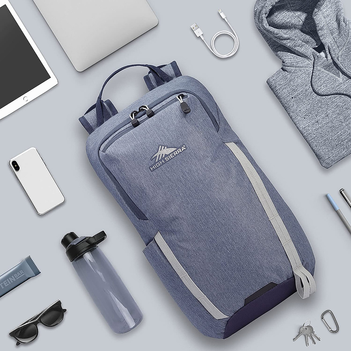 High Sierra Outside Commuter Daypack, Grey Blue, 18L