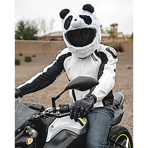 Panda Motorcycle Helmet Cover Sleeve, Funny Animal Full Face for Adults by Carbon Moto Gear D.I.L.L.I.G.A.F. Line