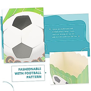 SHOWERORO 30pcs Popcorn Boxes Popcorn bracket Disposable football party supplies football kit popcorn cup Popcorn snack box supplies tableware green soccer ball green party favor bags