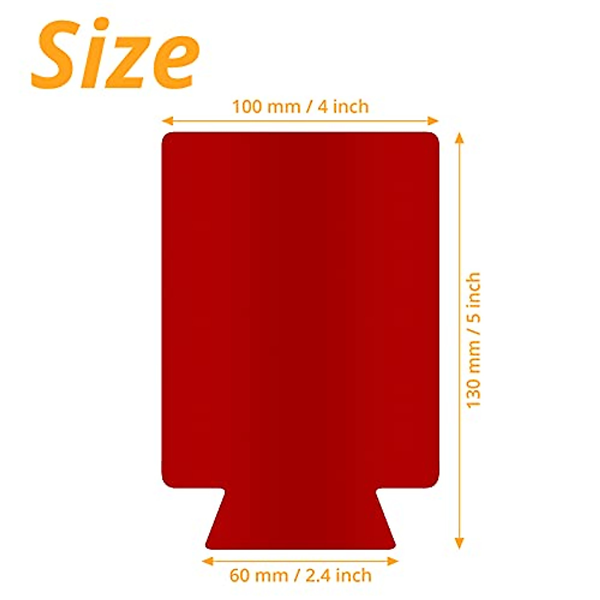 KUFUNG Beer Can Cooler Insulated Neoprene Sleeve Bottle Covers for Beer and Soda, Great For Monograms, DIY Projects, Weddings, Parties, Events (12 OZ, Red)