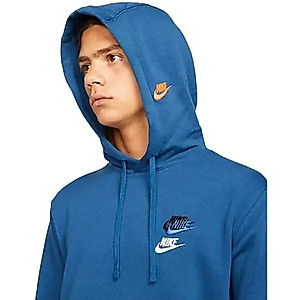 Nike Sportswear Essentials Futura Pullover Hoodie (as1, alpha, x_l, regular, regular, Blue)