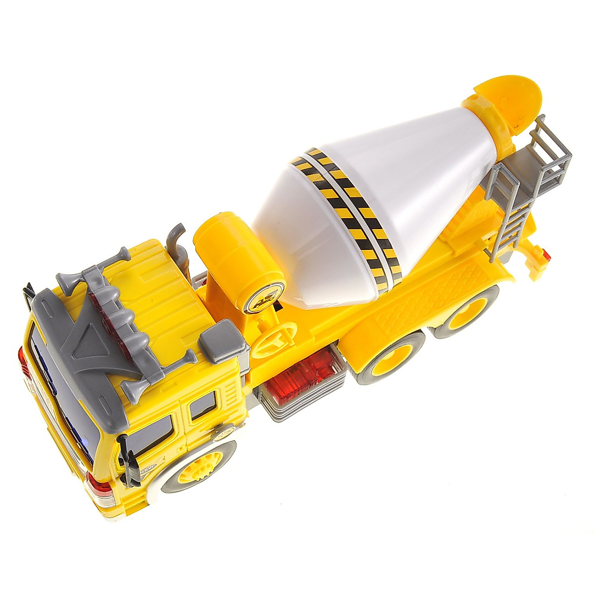 PowerTRC Push & Go Friction Powered Cement Truck Toy with Light and Sound | Realistic Play Mixer Construction Tanker Truck Toy Gift for Boys and Girls