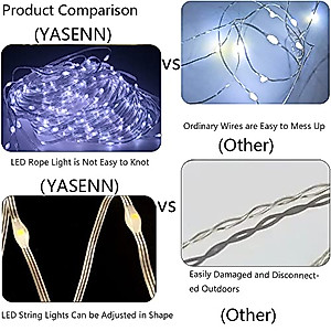 YASENN Christmas Lights Smart String Lights Bluetooth APP Controlled 800 LED 260 FT Fairy Lights Plug in for Outdoor Indoor Garden Christmas Decoration Multicolor