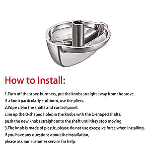 WB03T10325 Knobs Burner Control Knobs Compatible with General Electric GE Range Cooktop Knob 2691864 PS3510510 (6 Packs)