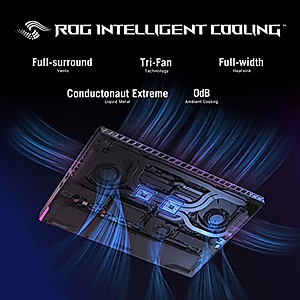 ASUS ROG Strix G16 (2023) Gaming Laptop, 16” Nebula Display 16:10 QHD 240Hz, GeForce RTX 4070, Intel Core i9-13980HX, 32GB DDR5, 1TB PCIe SSD, Wi-Fi 6E, Windows 11 Pro, G614JI-XS96,Eclipse Gray