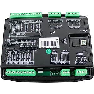 YFYIQI Genset Controller Automatic Generator Set Controller with Working Power Range DC(8 to 35) V RS485 Communication Port for Single Genset Automatic Control and Monitoring System