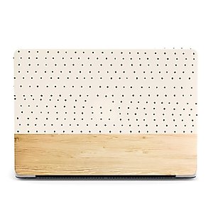 Cute Abstract Polka Dots Pattern Custom Customized Personalized Shockproof Laptop Case Compatible with MacBook Pro Air 12 13 15 16 Slim Design Cover