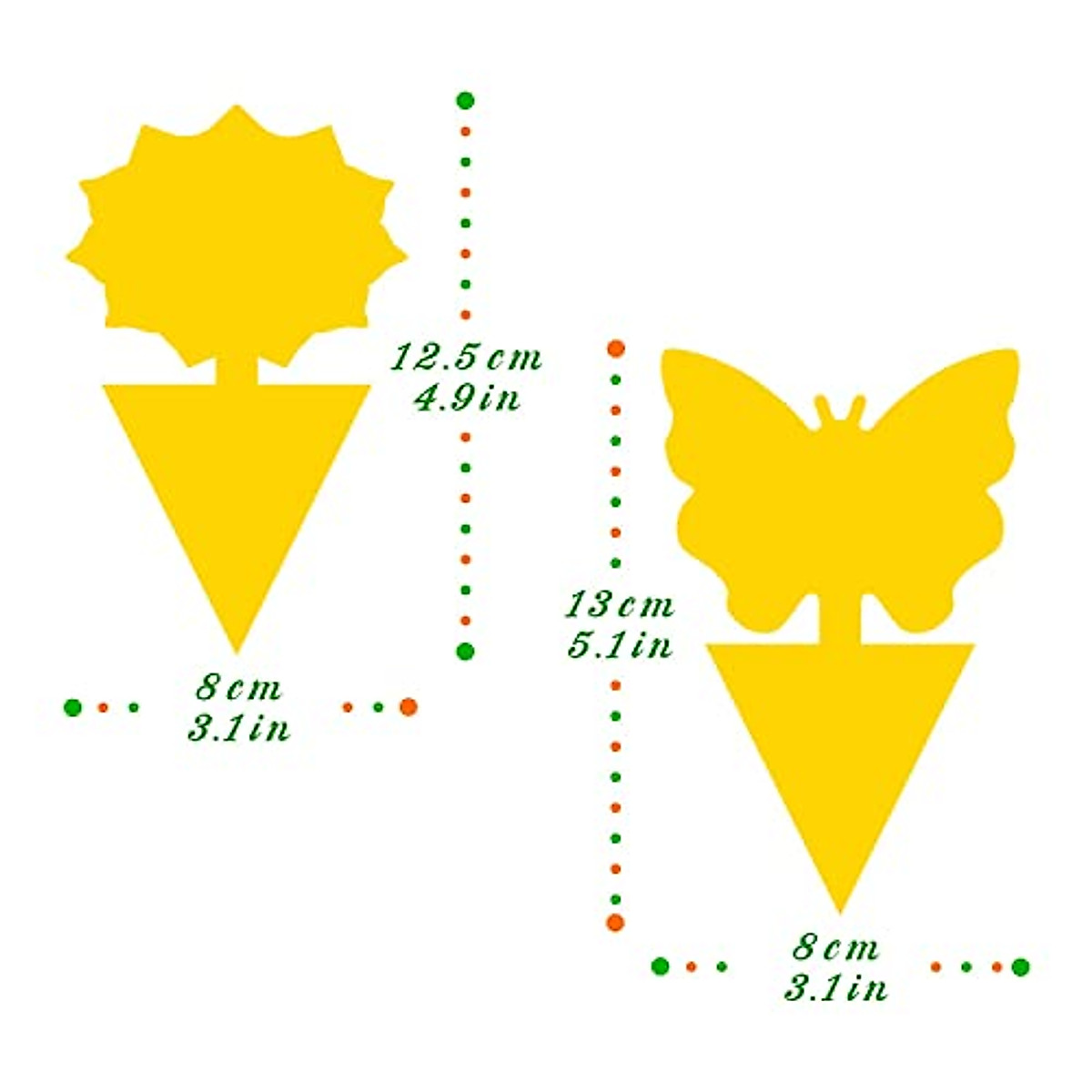 Fruit Fly Traps Fungus Gnat Traps Yellow Sticky Bug Traps 36 Pack Non-Toxic and Odorless for Indoor Outdoor Use Protect The Plant.