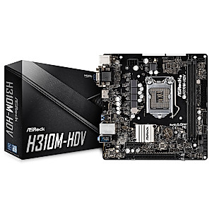 ASRock H310M-HDV LGA1151/Intel H310/DDR4/SATA3&USB3.1/GbE/MicroATX Motherboard