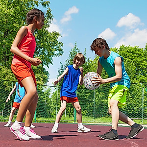 Richball Kids Basketball Size 5 Youth, 27.5" Girls Basketball Indoor Outdoor, Cartoon Unicorn Pink Basket Ball for Juniors Teens, Street Ball Games with 1 Pump, 1 Net