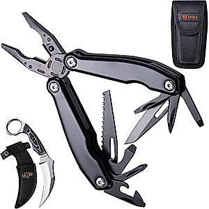 Bundle of 2 Items - Multitool with Knife and Pliers - Utility Set of Mini Tools for Everyday Use - Camping Knives - CSGO Karambits for Men and Women - Best for Hiking Survival Hunting Fishing - Gifts