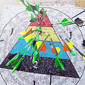 Linkboy Archery Carbon Arrows Hunting Practice Target Arrows Fluorescent with Removable Tip for Compound Recurve Long Bows, Spine 250 300 340 400 500 600 700 800, Pack of 6/12PCS