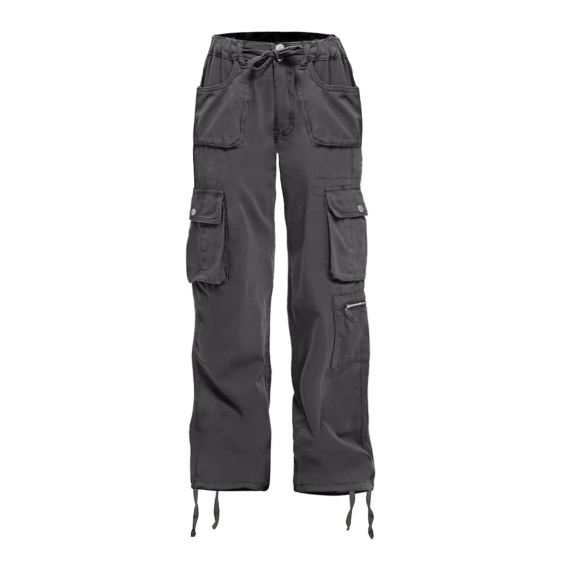 Cargo Pants Women Baggy Hiking Casual Cotton Military Tactical Army Combat Work Pants with 7 Pockets,Dark Gray L