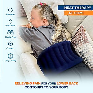 SunnyBay Microwave Heating Pad, Microwavable Moist Hot or Cool Bean Bag Wrap for Neck, Shoulder, Knee, or Back Pain with Fastening Straps, 10x18 Inch Heating Area, 2.8 Lbs, FSA HSA Approved, 58 Inches