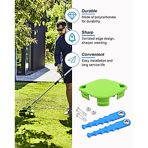 ULXIOM Polycarbonate Bladed Trimmer Head Fits for Greenworks 21302 21332 21342 20V 24V 40V String Edger, with 6 Quickload Blades and 4 Screw