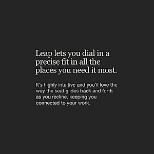 Steelcase Leap Office Chair - Ergonomic Work Chair with Wheels for Hard Flooring - Work Chair Supports Unique Body Shape - with Natural Glide System & Liveback Technology - Blue Jay Fabric