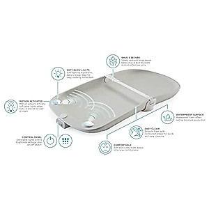 Contours Glow Motion Sensing Light-Up Changing Pad for Dresser or Changing Table, Motion Activated Soft Glow Lights, Three Brightness Settings, Easy to Clean, Comfortable and Waterproof