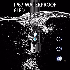 BAIYITONGDA Endoscopio Industrial de Doble lente de alta definición en la Mano, Cámara de endoscopio de tubería de 8 mm con pantalla de 4,5 pulgadas, endoscopio de inspección del Motor,5m