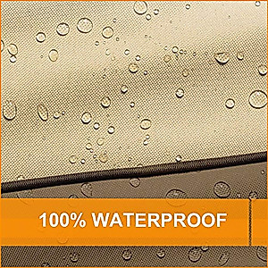 Homsky Outdoor Sectional L Shaped Sofa Cover, 104 inch Patio Furniture Covers Waterproof, Durable Fabric Garden Couch Protector Designed with Windproof Straps and Air Vent(L-Shape Right Facing)