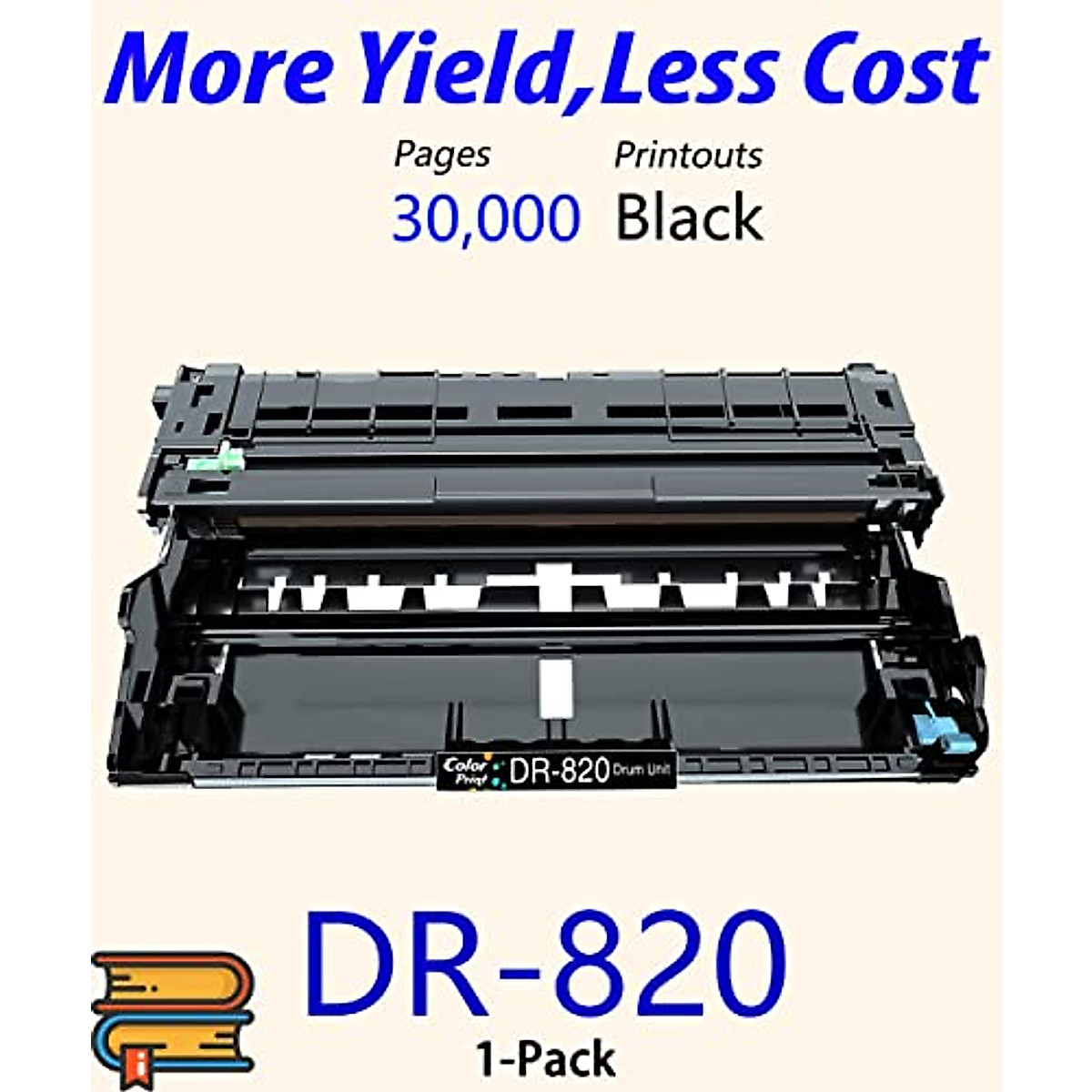 ColorPrint 1-Pack Compatible DR820 Drum Unit Replacement for Brother DR-820 DR 820 Imaging for TN850 TN880 Toner HL L5100DN L5200DW L6300DW MFC L5850DW L5900DW L6800DW DCP L5500DN L5650DN Printer