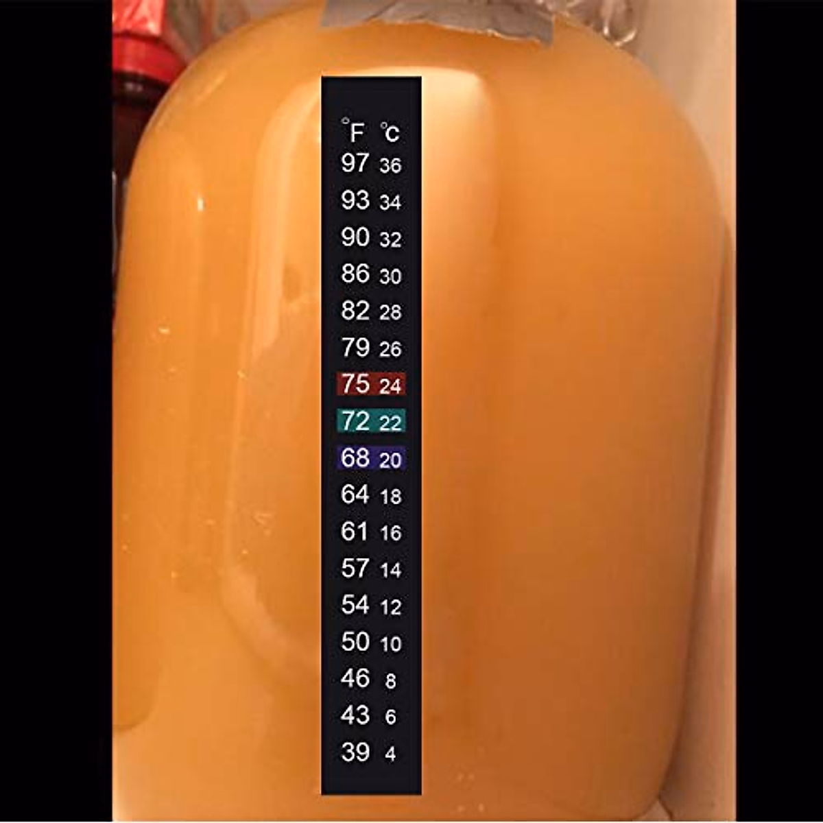 Jansamn Brewing Thermometer Strip Adhesive Strip Thermometer Aquarium Thermometer Sticker Thermometer Sticker for Fish Tank/Kombucha 39℉ to 97℉ & 4℃ to 36℃