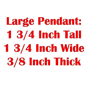 Clayton Jewelry Labs Large Red Semi-Transparent Solid Glass Heart Pendant Necklace (Large Red)