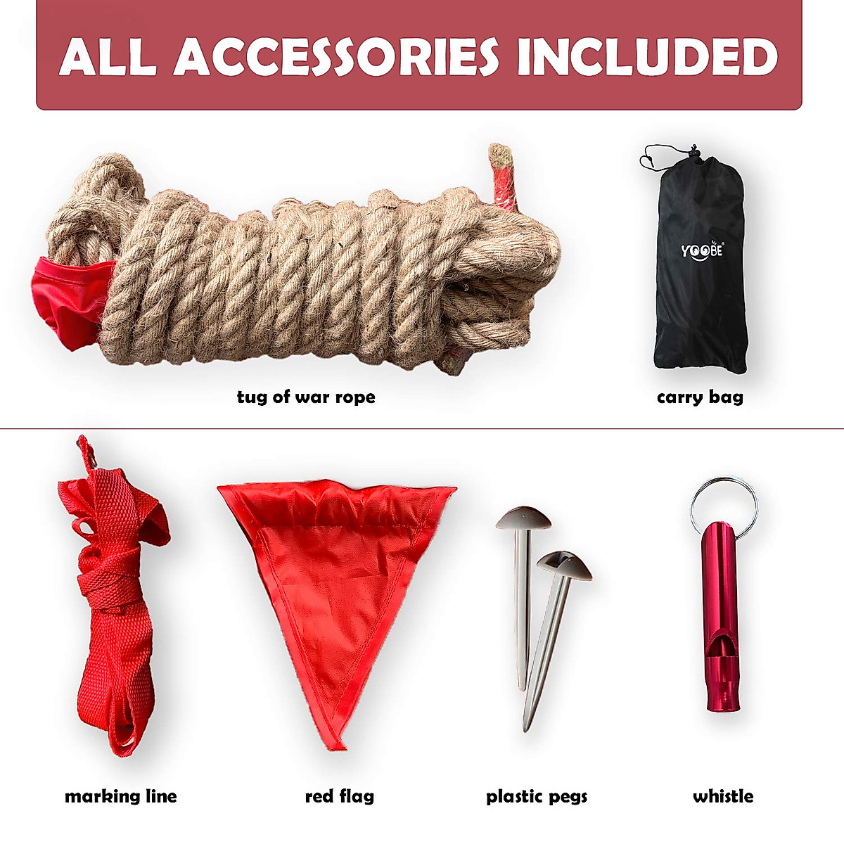 YOOBE Tug of War Rope Set for Adults or Kids Outdoor Sports Activities