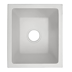 MILOSEN White Bar Sink,RV Kitchen Sink, Small Bar Sink 13 * 15 Inch, Undermount Bar sink, Wet Bar Prep Sink Single Bowl