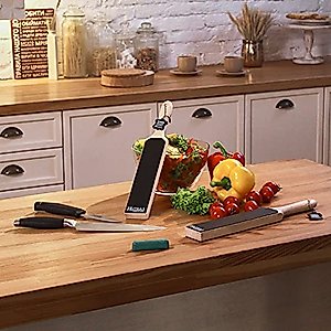 Hutsuls Double Sided Strop Paddle - Get Razor-Sharp Edges with Knife Strop Kit, Easy to Use Quality Leather Strop Sharpener with Ergonomic Handle & Leather Honing Strop Step-by-Step Guide is Included
