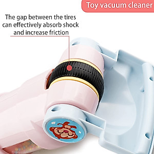 Kids Vacuum Cleaner Toy Pretend Role Play Housekeeping Toys House Cleaning Playset Gifts for Toddlers Boys Girls Learning Toys Blue