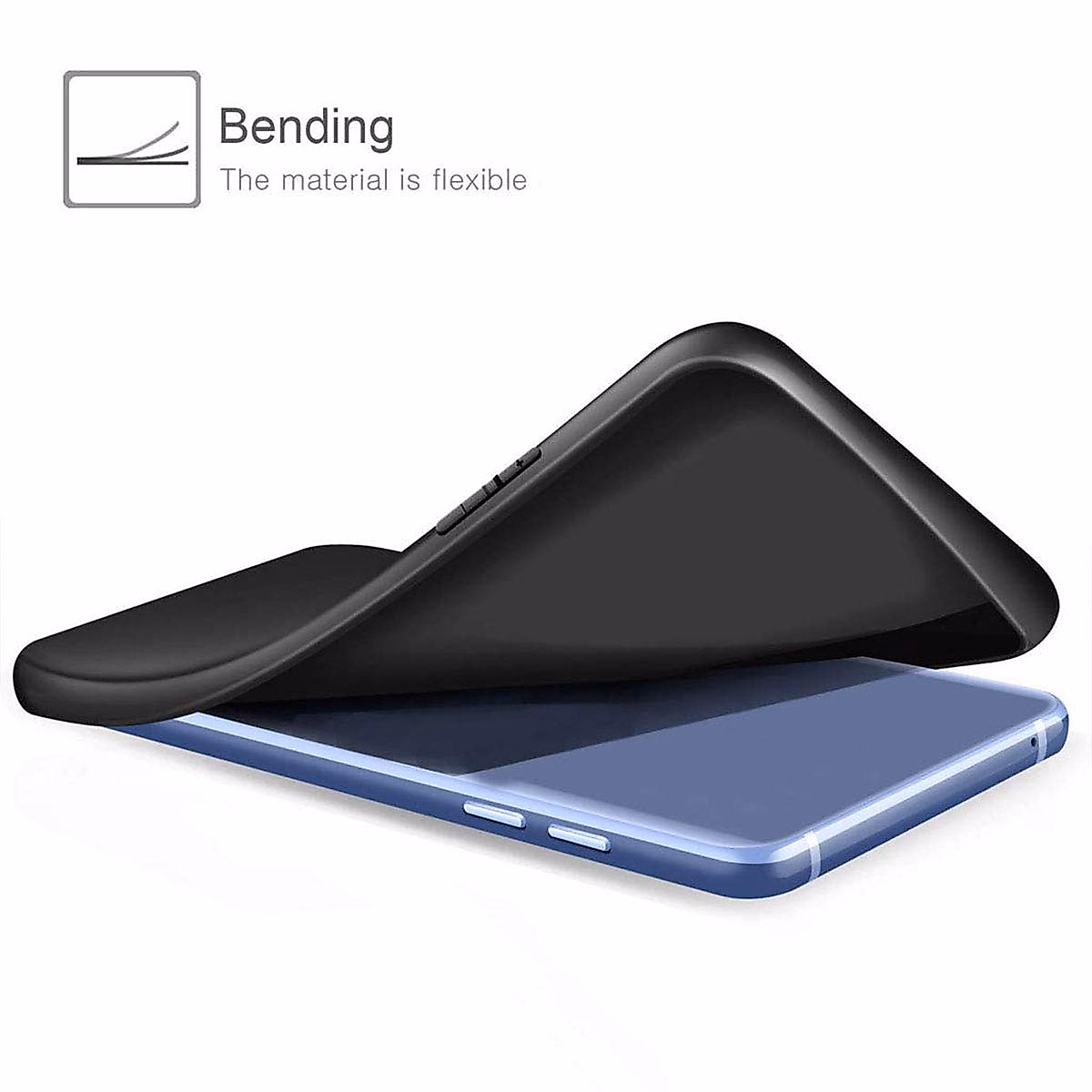 Black Cover for Motorola ThinkPhone + [2 Pack] HD Tempered Glass, Silicone Shell TPU Bumper Protective Back Case - Scratch Screen Protector for Motorola ThinkPhone (6,6")