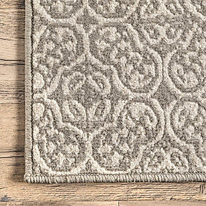 nuLOOM Transitional Floral Jeanette Area Rug, 8x10, Grey