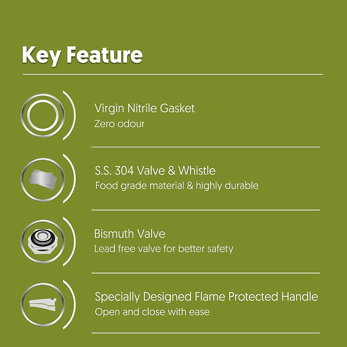 Preethi Hard Anodized Induction Base Outer Lid Pressure Cooker 5 Litres