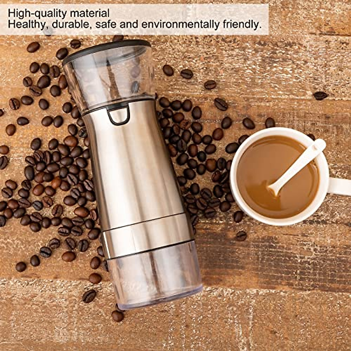 Portable Electric Coffee Grinder - USB Charging, Automatic Coffee Bean Grinder for Home and Office Use - Coffee Maker and Spice Grinder - Electric Coffee Grinding Machine